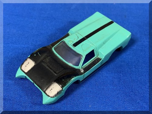 VINTAGE AURORA HO TUFF ONES SLOT CAR TURQUOISE FORD J BODY - FREE ...