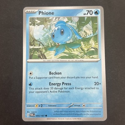 Phione 055/167 Regular SV06: Twilight Masquerade Pokémon TCG 2024 | eBay