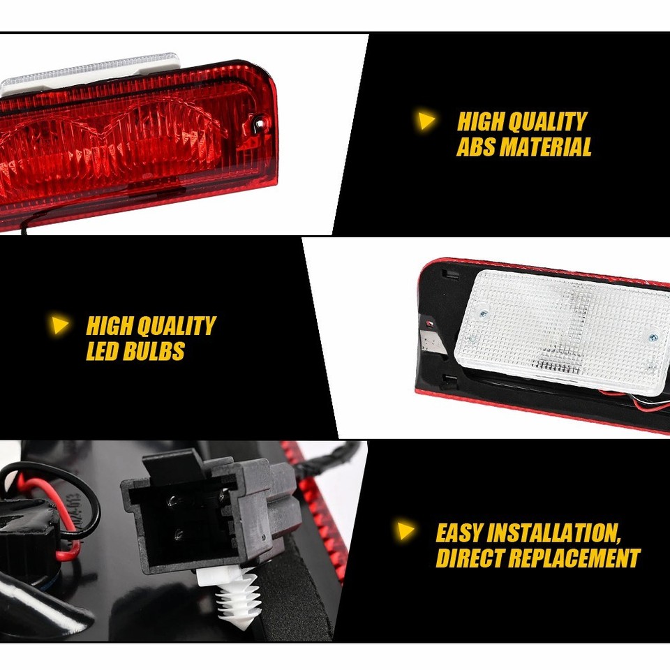 Rear Roof Center Mount Third Stop Brake Light For Ford E-150 E-250 E ...