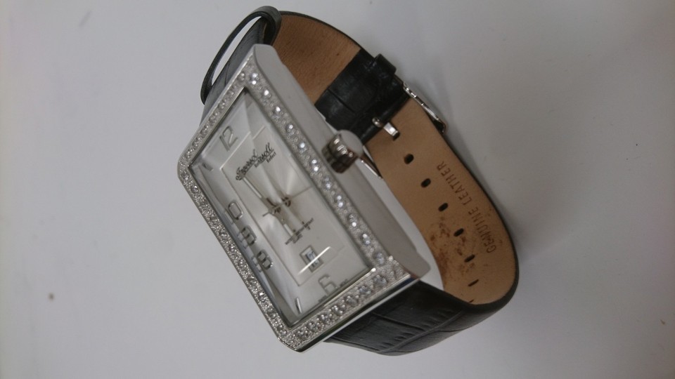 Ingersoll Reflect Watch Silver Dial Black Leather Strap in Box | eBay UK