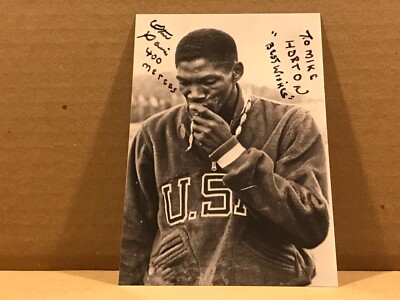 OTIS DAVIS Hand Signed Autograph 4x6 Photo - TRACK & FIELD CHAMPION ...
