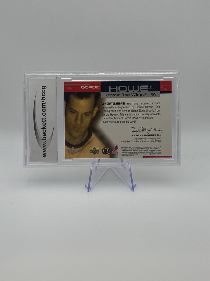 2000 upper deck Gordie Howe super signature #99 BCCG 9 | eBay