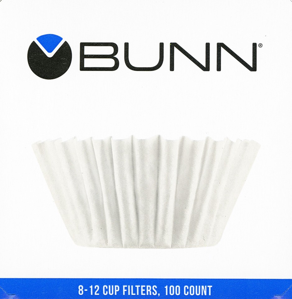 BUNN 100-PK 8-12-CUP COFFEE FILTERS Basket-Style Disposable ...