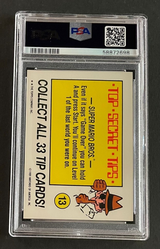 1989 Topps Nintendo Game Tip Stickers #13 Hit Me...Best Score PSA 9 ...