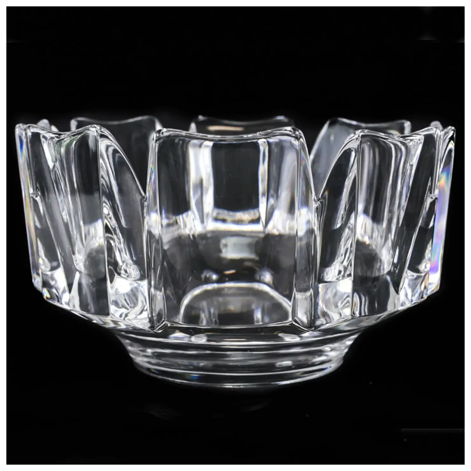 Orrefors Art Glass Bowl "Corona" Pattern by Lars Hellsten - LARGE 9 ...