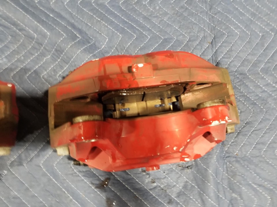 2009-2020 NISSAN 370Z AKEBONO BREMBO BRAKE CALIPER SET OF 4 RED SET OEM ...