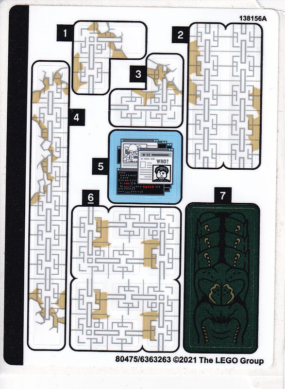 LEGO - Sticker Sheet for Set 76185 - (80475/6363263) - No 76185stk01 ...