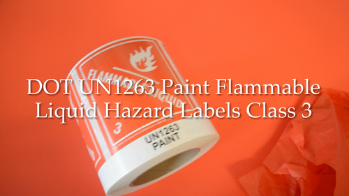 Hazard Class 3 D.O.T. UN1263 Paint Flammable Liquid | 4 x 4.75" Inch ...