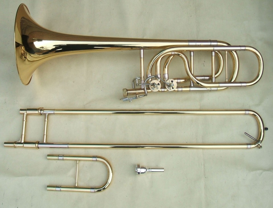 Funion Advanced Tuning Bass Trombone Kit Bb/F/Eb/G/D Key Brass Body ...