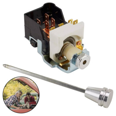 Universal For GM Headlight Switch with Billet Aluminum Knob Lever 12 ...