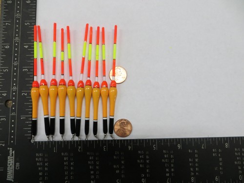 10 NEW WOOD SLIP FLOATS / BOBBERS PANFISH ICE FISHING NO FREEZE UP ON ...