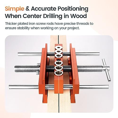 Self Centering Doweling Jig - 6 Drill Guides for Straight Holes ...