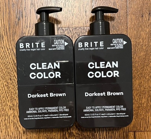 2x Brite Clean Permanent Hair Color Darkest Brown | eBay