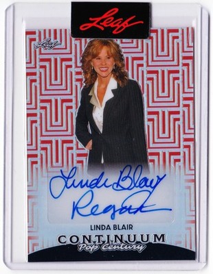 Linda Blair 2023 Leaf Pop Century Continuum Auto Card # /49 "Regan" The ...