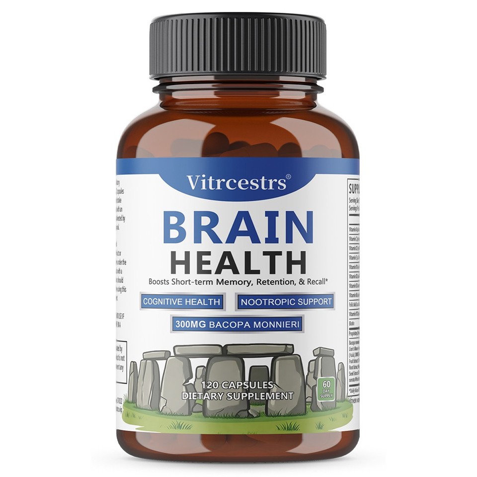 Brain Booster - Supports,Cognitive,Memory, Focus & Healthy Stress ...