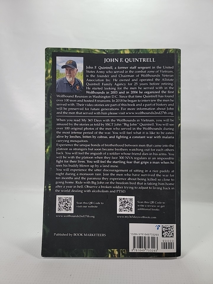 My 365 DAYS WITH THE WOLFHOUNDS IN VIETNAM 1968-1969: By John Quintrell ...