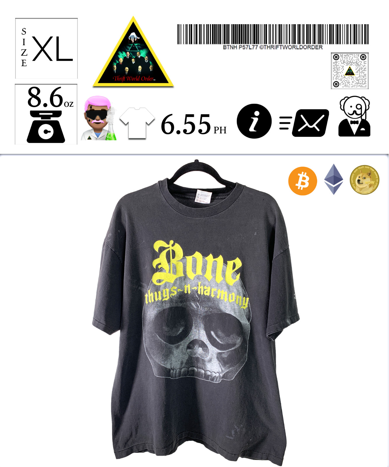 🔥💀🔥 Vintage 1994 Bone Thugs-N-Harmony Ruthless Rec… - Gem