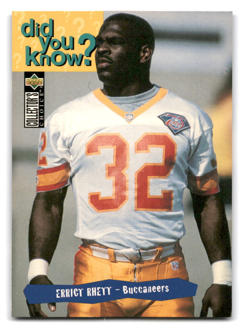 Errict Rhett 1995 Collector's Choice #37 Tampa Bay Buccaneers FOOTBALL ...