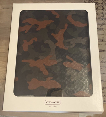 COACH Ipad Case 2 & 3 NEW IN BOX F64219 Heritage Molded Camo Orange ...