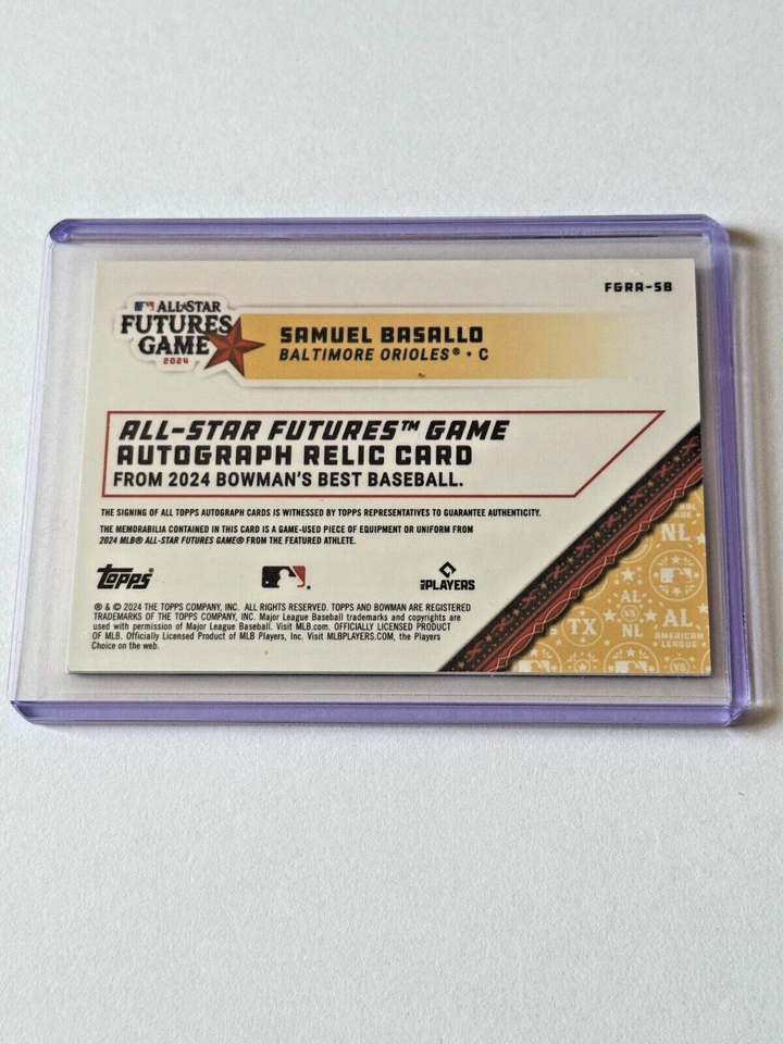 2024 Bowmans Best Samuel Basallo Auto Futures Game Relic 025/150 | eBay