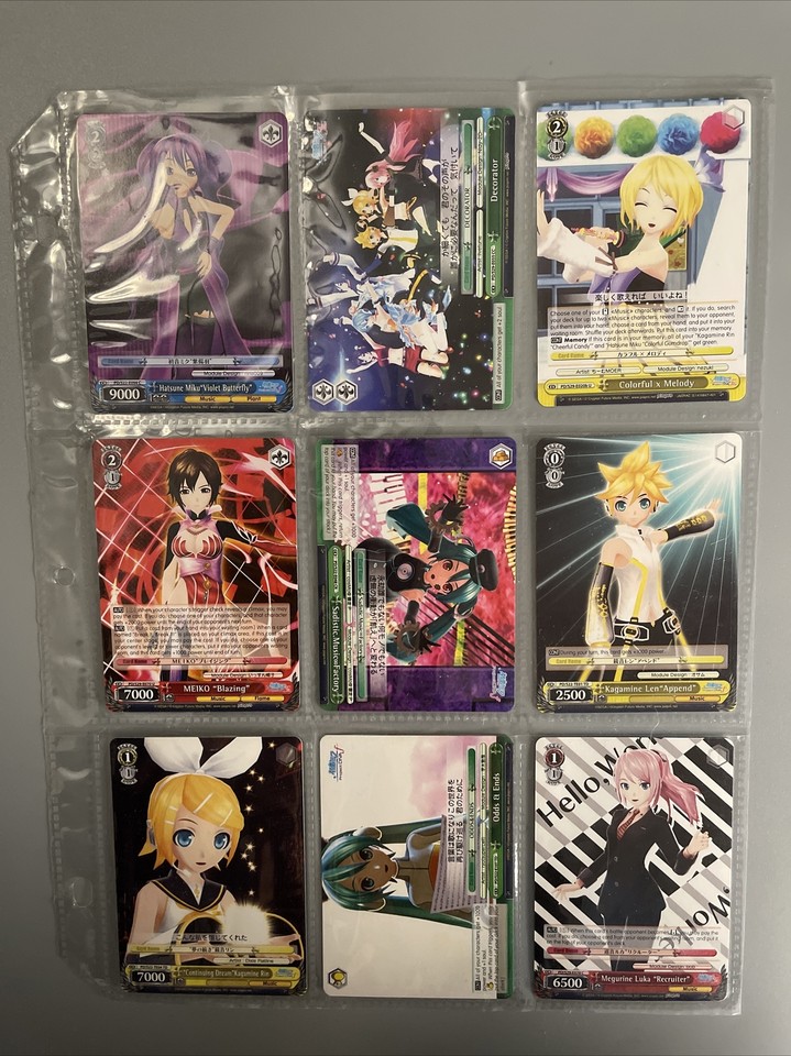 Lot Of 9 Weiss Schwarz Hatsune Miku, Meiko, Many More Cards | eBay