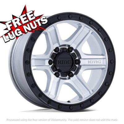17 inch 17x8.5 KMC KM551 OUTRUN Black Machined wheels rims 5x5 5x127 ...