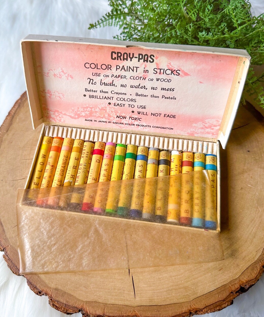 Vintage Sakura Cray-Pas 16 Oil Colors In Stick Form Crayons Made in ...