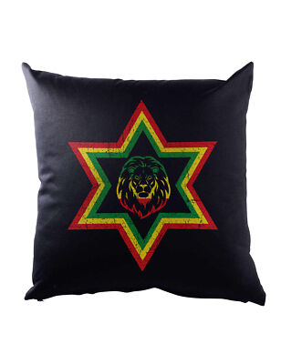 Rasta Star Lion Cushion Pillow Reggae Irie Ska Jamaica Africa Rastafari ...