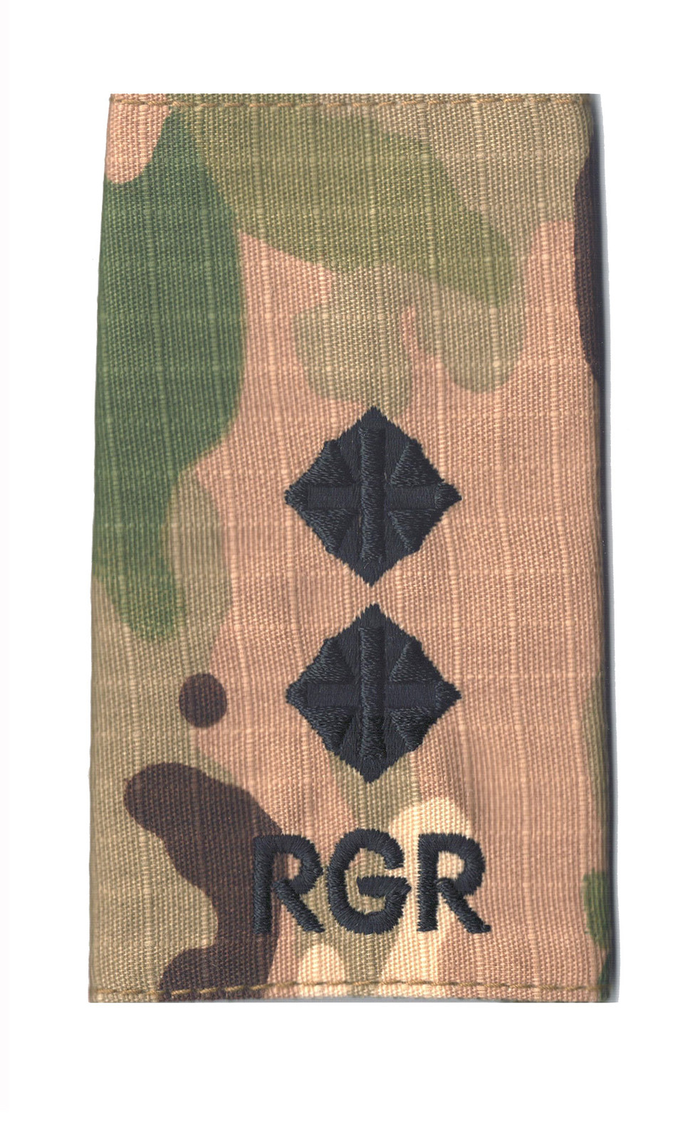 Pair Black on Multicam / MTP Match RGR Royal Gurkha Rifles Rank Slides ...