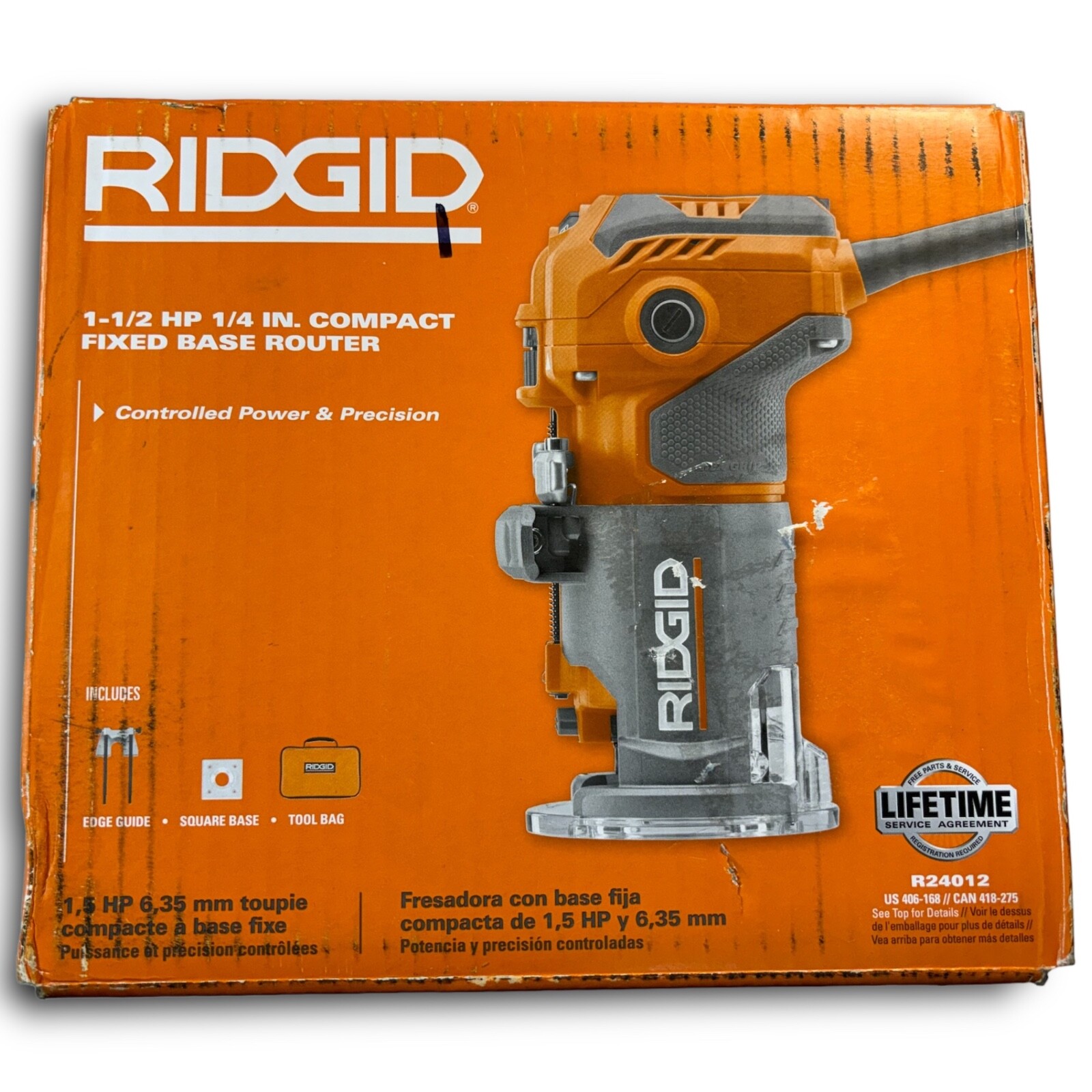 RIDGID R2401 1.5 HP 5.5A Corded Compact Fix Router - Orange ...