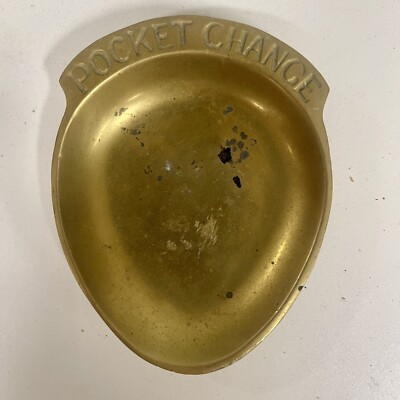 Vintage Solid Brass Pocket Change Dish Coin Tray Holder 4.5” BH | eBay