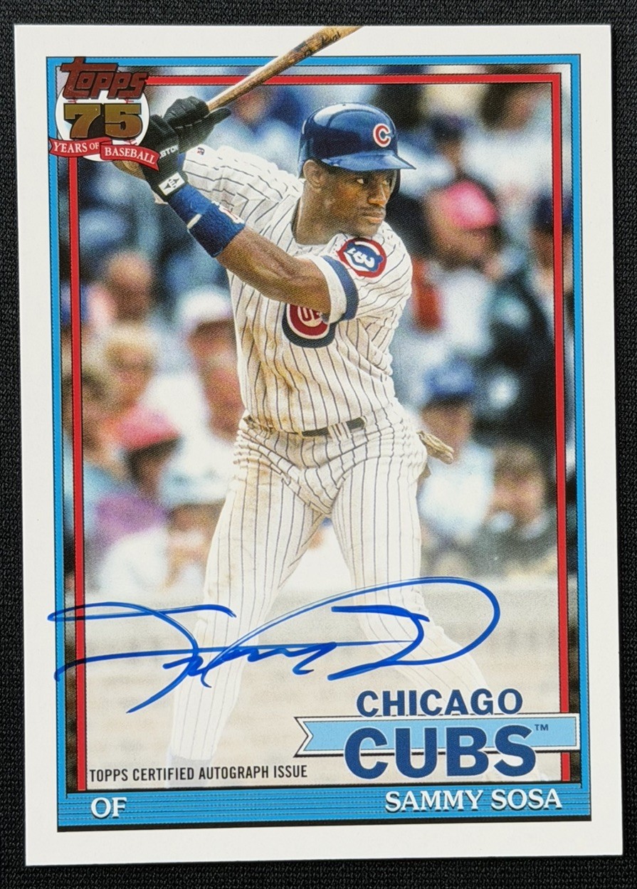 2026 Topps Series 1 Sammy Sosa #91A-SS 1991 Topps On Card Auto CUBS🐻🔥 ...