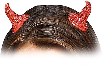 Red Glitter Devil Horns Monster Animal Fancy Dress Halloween Costume ...