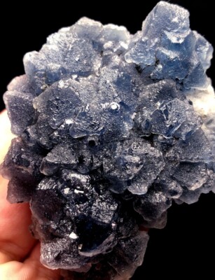 146g 1PC NATURAL Fantastic Cubic Blue FLUORITE QUARTZ Crystal Specimen ...