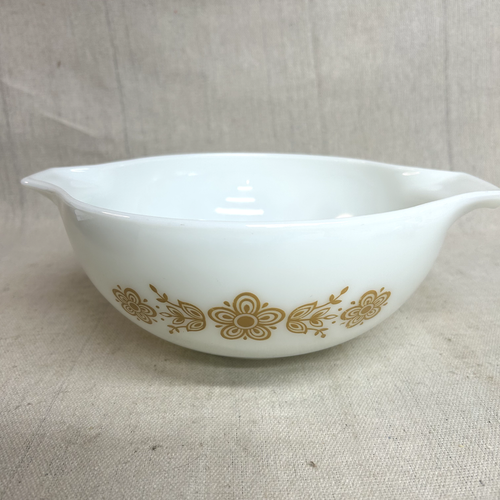 Vintage Pyrex 443 Butterfly Gold Cinderella Mixing Bowl 2 1/2 QT White ...