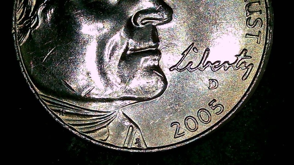 2005 D Jefferson Nickel Speared Buffalo From A BU Roll | eBay