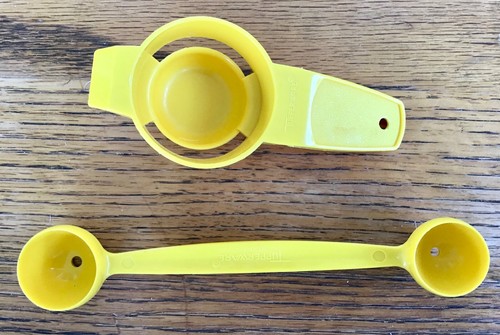 Vintage Yellow Tupperware #1333 Melon Baller and # 779 Egg Separator | eBay