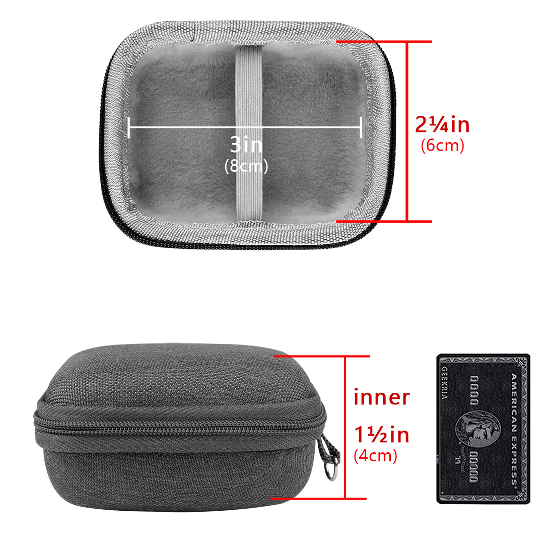 Geekria Carrying Case for Echo Buds Bluetooth Earbuds (Grey) | eBay