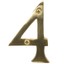 LARGE SOLID BRASS NUMBERS LETTERS WITH SCREWS 3/75mm House Home Front ...