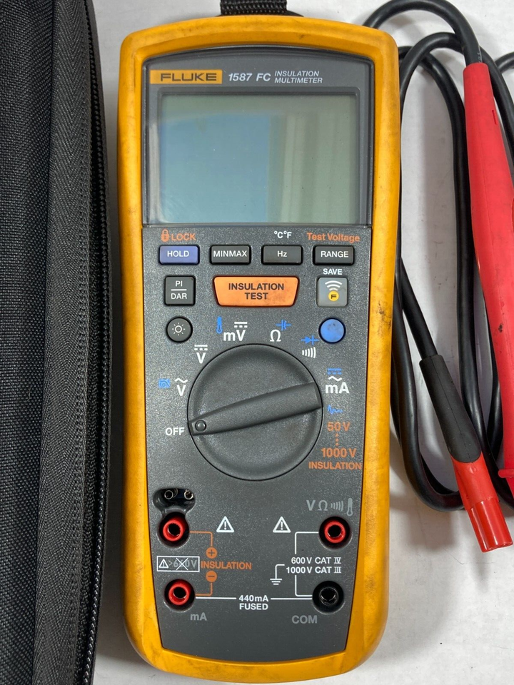 Fluke 1587 Digital FC Insulation Testing Multimeter with Probes and ...