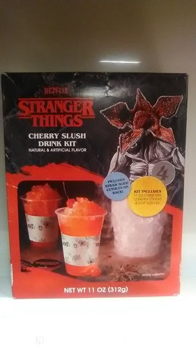 Stranger Things~Cherry Slush Drink Kit Mix~Cup Sleeves~Paper Straws ...