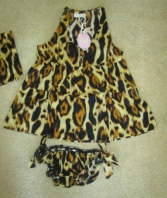 Ladies Peter Alexander Leopard Top and Brief Set Size XS. S & M NWT ...