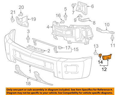 GM OEM 15-19 Silverado 1500 Bumper Components-Guide Bracket 23465293 | eBay