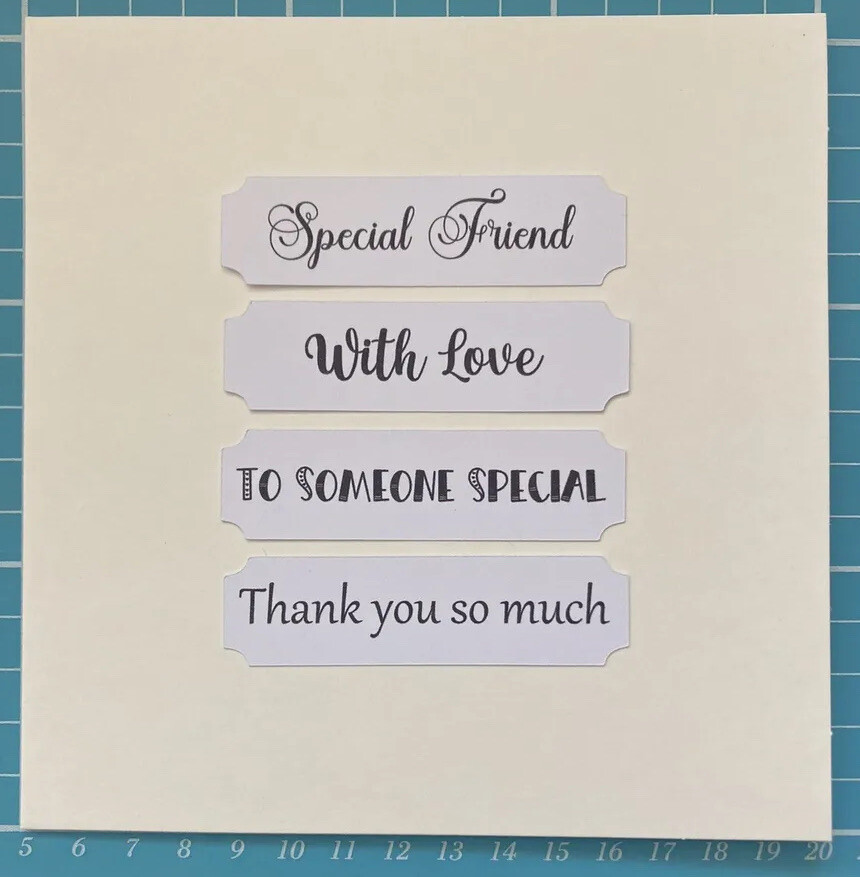 Card Making Sentiments Embellishments Card Making Toppers Banners Mixed ...
