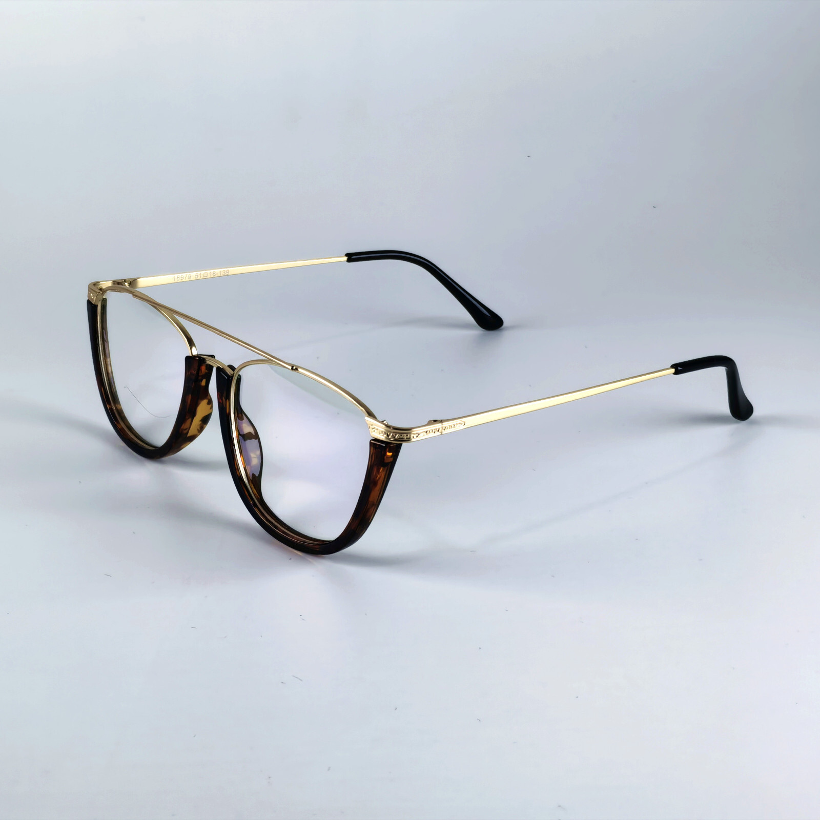 Vintage TR90 Eyeglass Frames Half Rim Spectacles Women Men Retro Metal ...