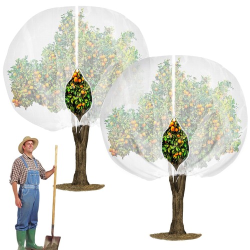 2 Pack 10Ft x10Ft Large Fruit Tree Netting Cover with Zipper and ...