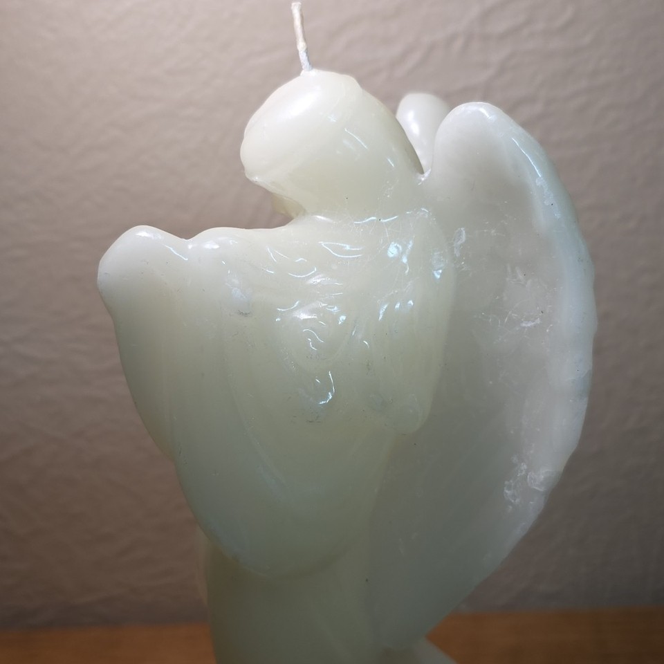 Collectible Angel Statue Wax Candle Religious Decor Figurine Christmas ...