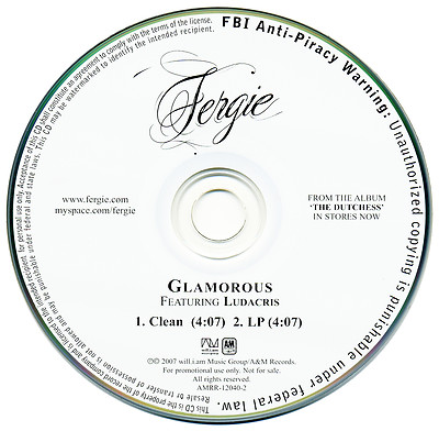 Fergie GLAMOROUS Feat. Ludacris (Promo CD Single) (2007) | eBay