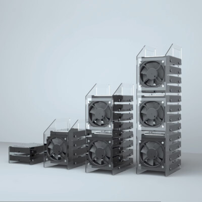 2/4/8/12 Bay Acrylic Hard Disk Rack 3.5 Inch HDD Bracket Holder Box ...