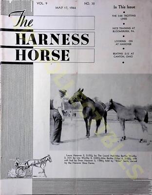 Vintage The Harness Horse Racing Magazine May 17 1944 | eBay